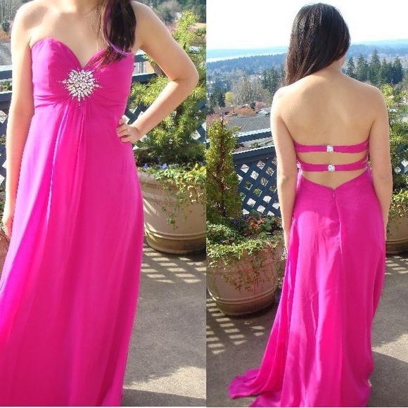 samila | Dresses | Samila Boutique Prom Dress Sweetheart Fuchsia ...